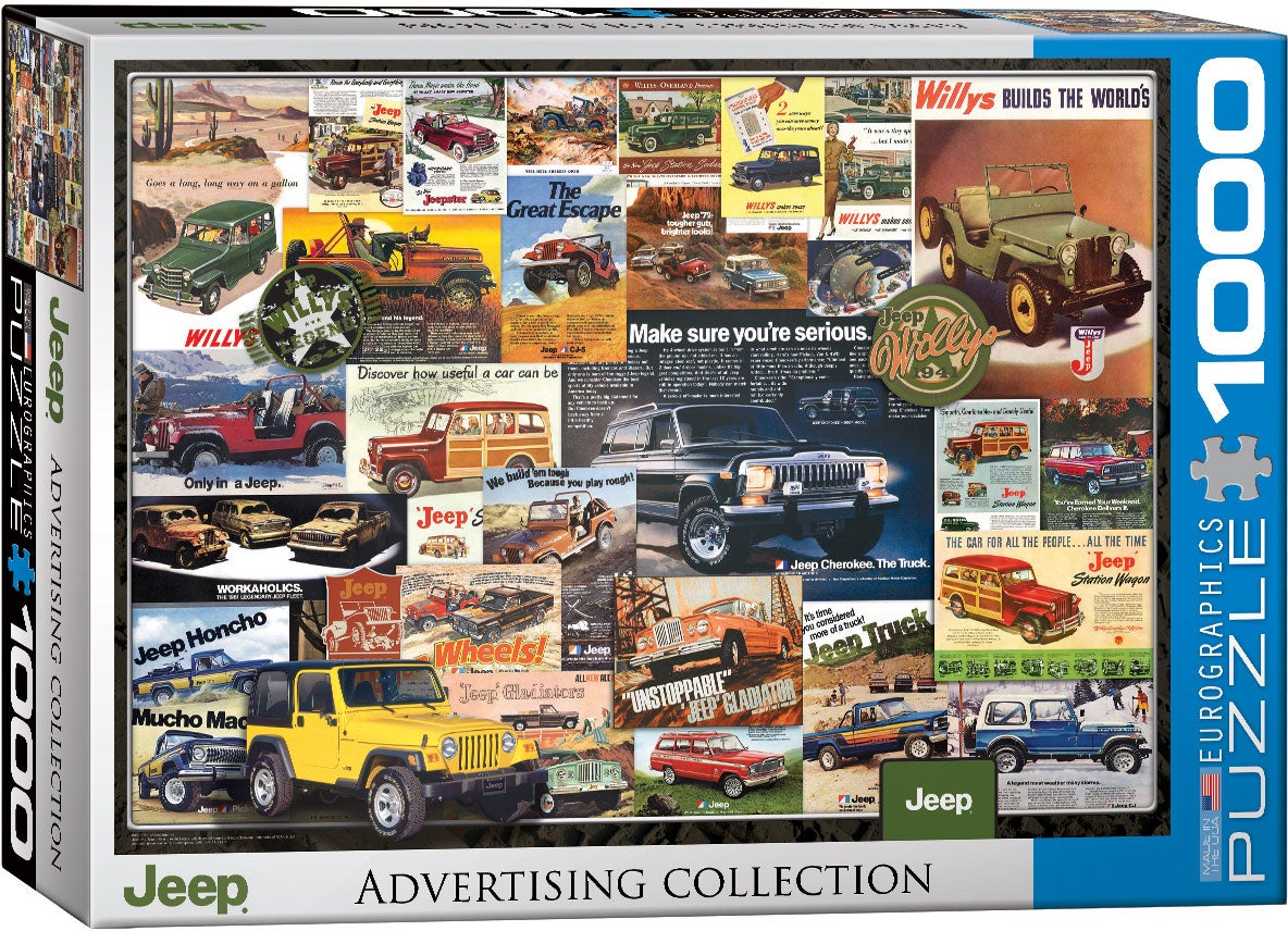Jeep® Puzzle - Vintage Ads 1000pc | 7 Slot Collectibles