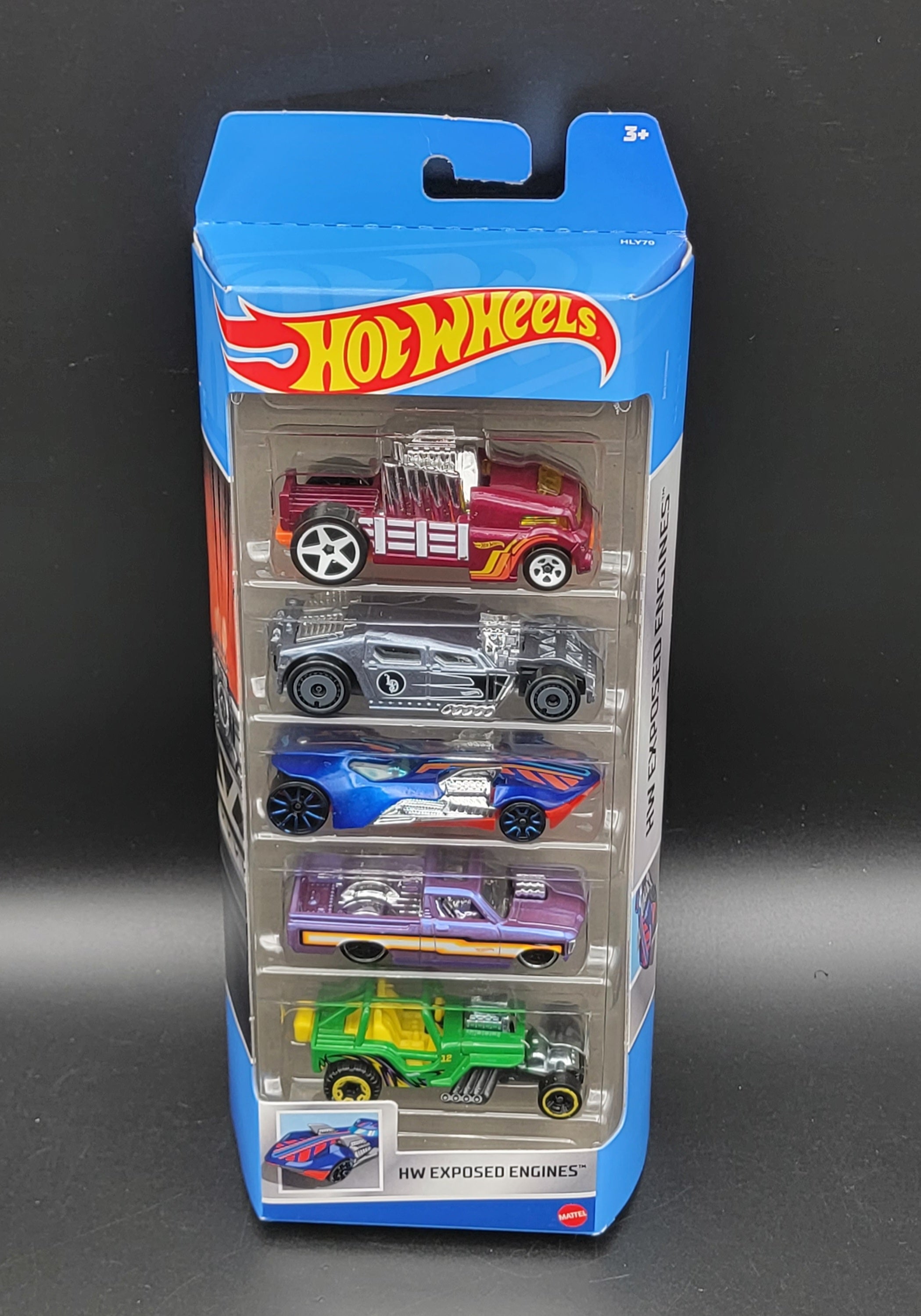 Hot Wheels 5-Pack Exposed Engines | 7 Slot Collectibles