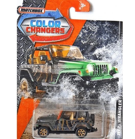 Matchbox Color Changers Jeep® Wrangler TJ Camo/Green | 7 Slot Collectibles