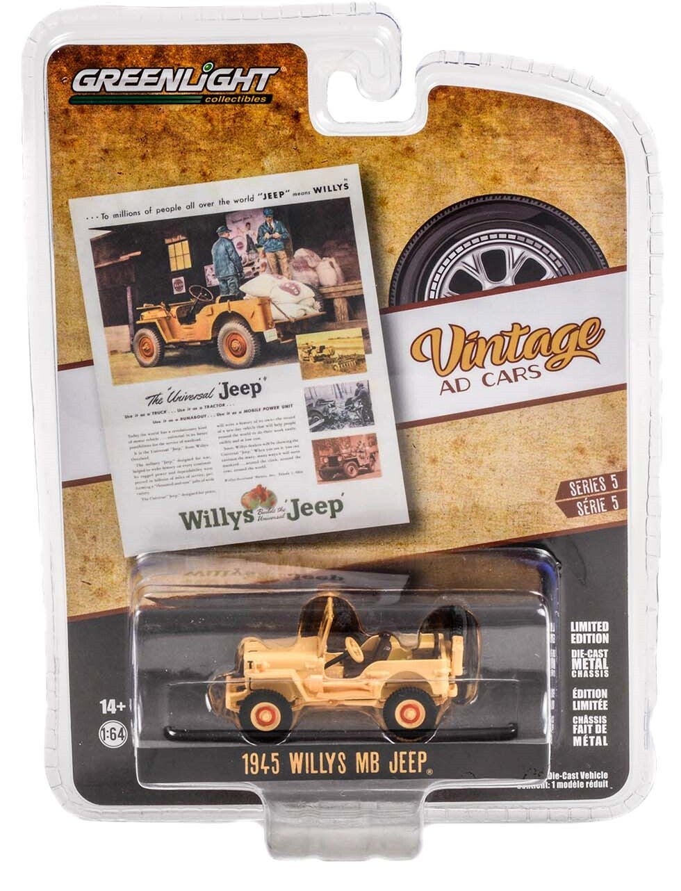 Greenlight [#39080-A] Vintage Ad Cars 1945 Willys MB Jeep “The ...