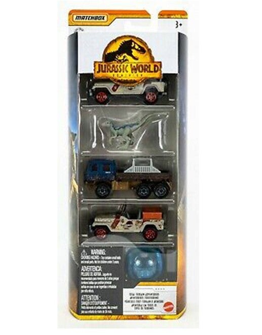 Matchbox 5-Pack - 2022 Jurassic World Total Terrain Adventures | 7 Slot ...
