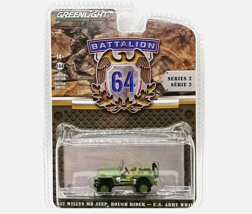 Greenlight [#61020-A] Battalion 64 1942 Willys MB Jeep® 'U.S. Army WWII Theodore Roosevelt Jr's ...